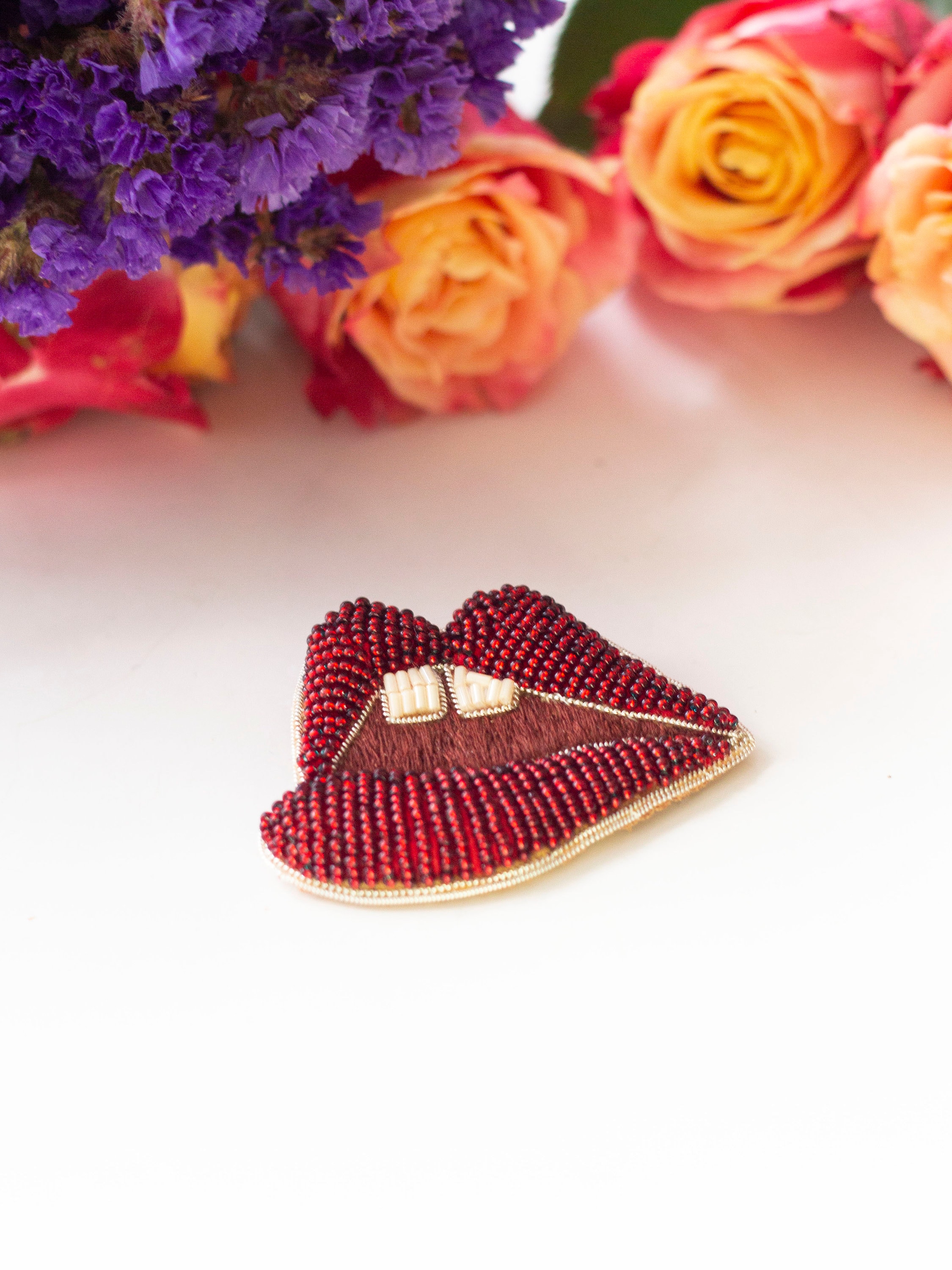 Talking Red Lips Brooch / Modern Surrealism and Kitsch Fashion - Etsy