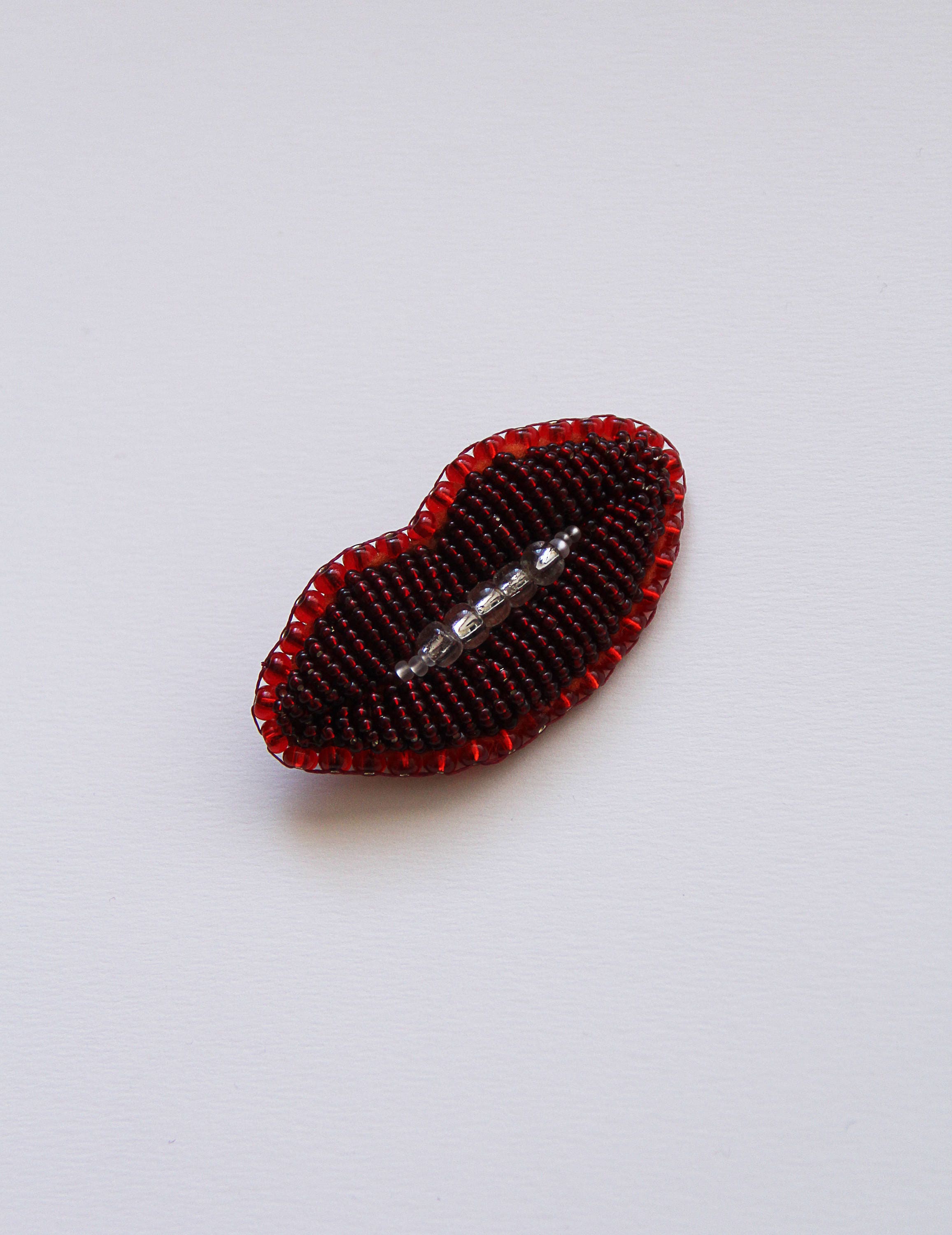 Ruby Lips Brooch / Artsy Brooch Gift for Painter / Alternative ...