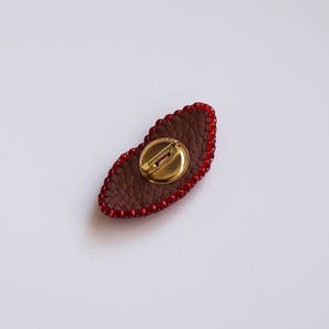 Ruby Lips Brooch / Artsy Brooch Gift for Painter / Alternative ...