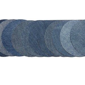 6-inch Denim Circles, 25 Pieces, Die Cut, Mixed Blue Shades, Quilt ...