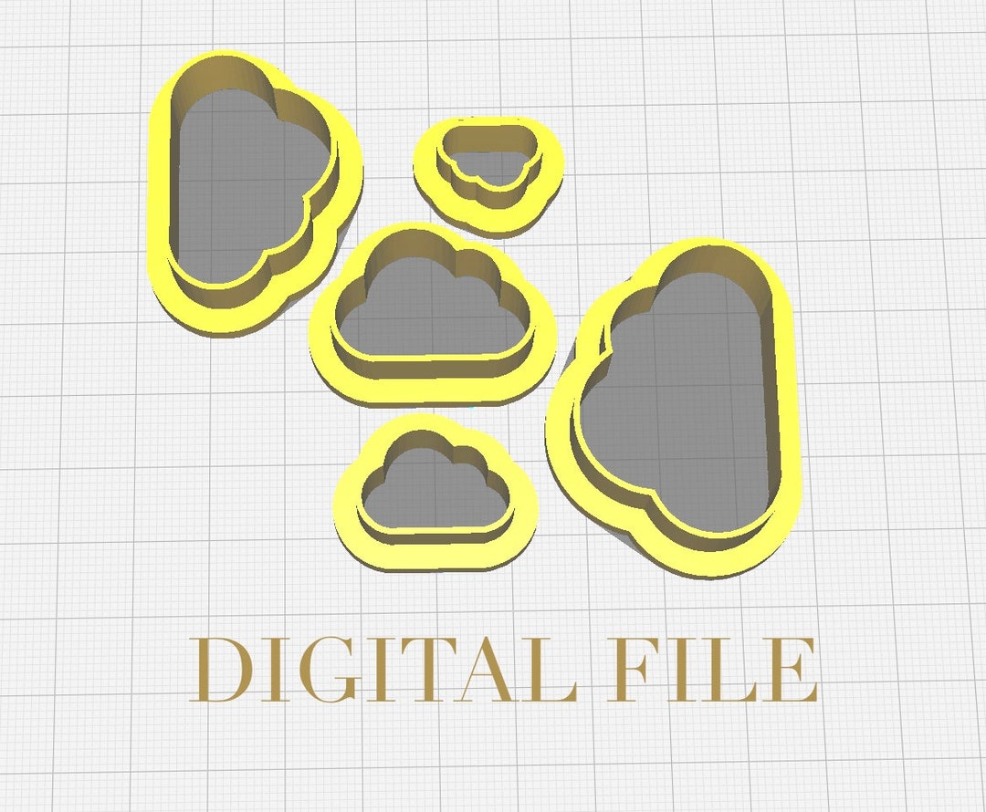 Cloud Clay Cutter Set - 3D Printable Files - Five Sizes Included - Etsy