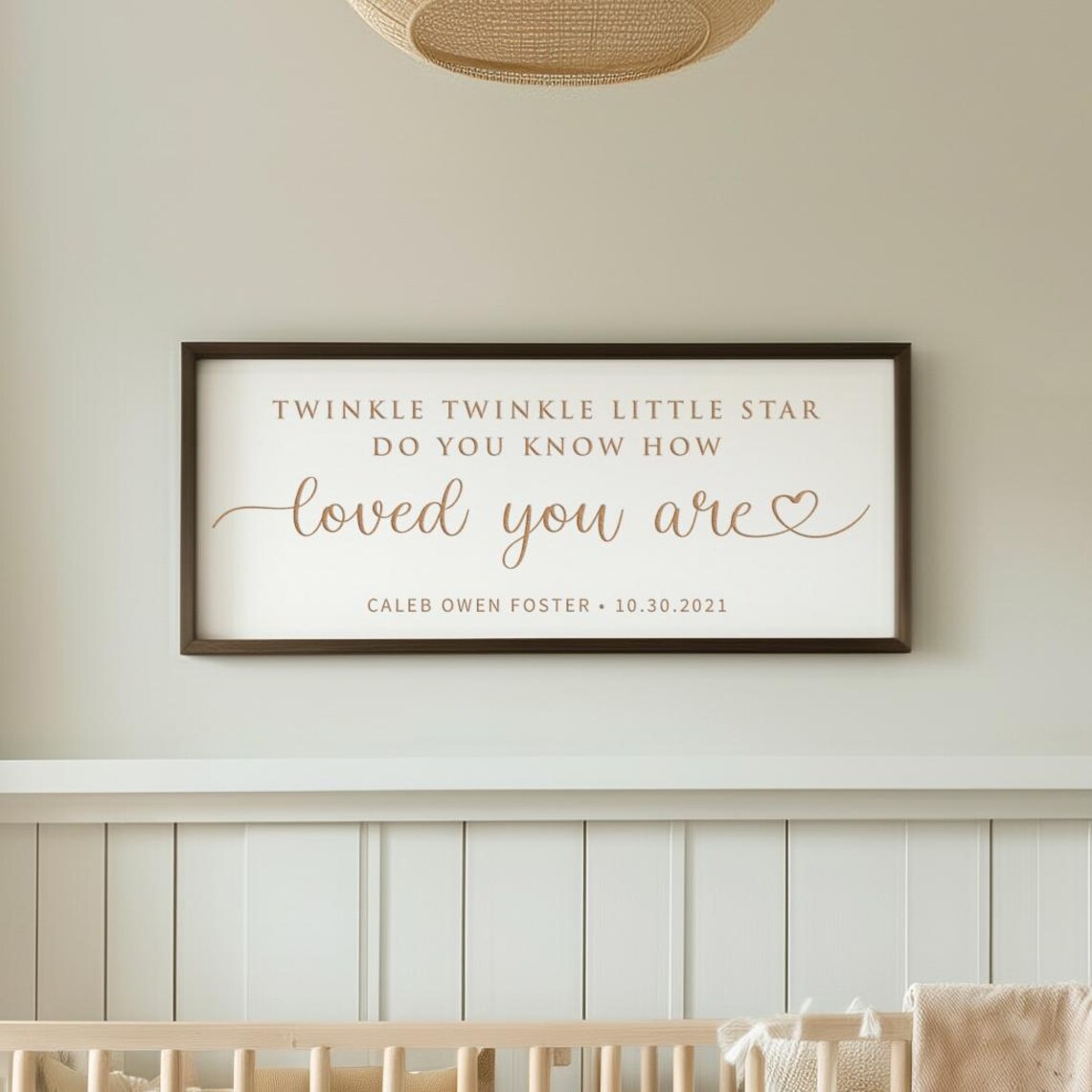 Twinkle Twinkle Little Star Sign – Engraved Nursery Wall Art, Baby ...