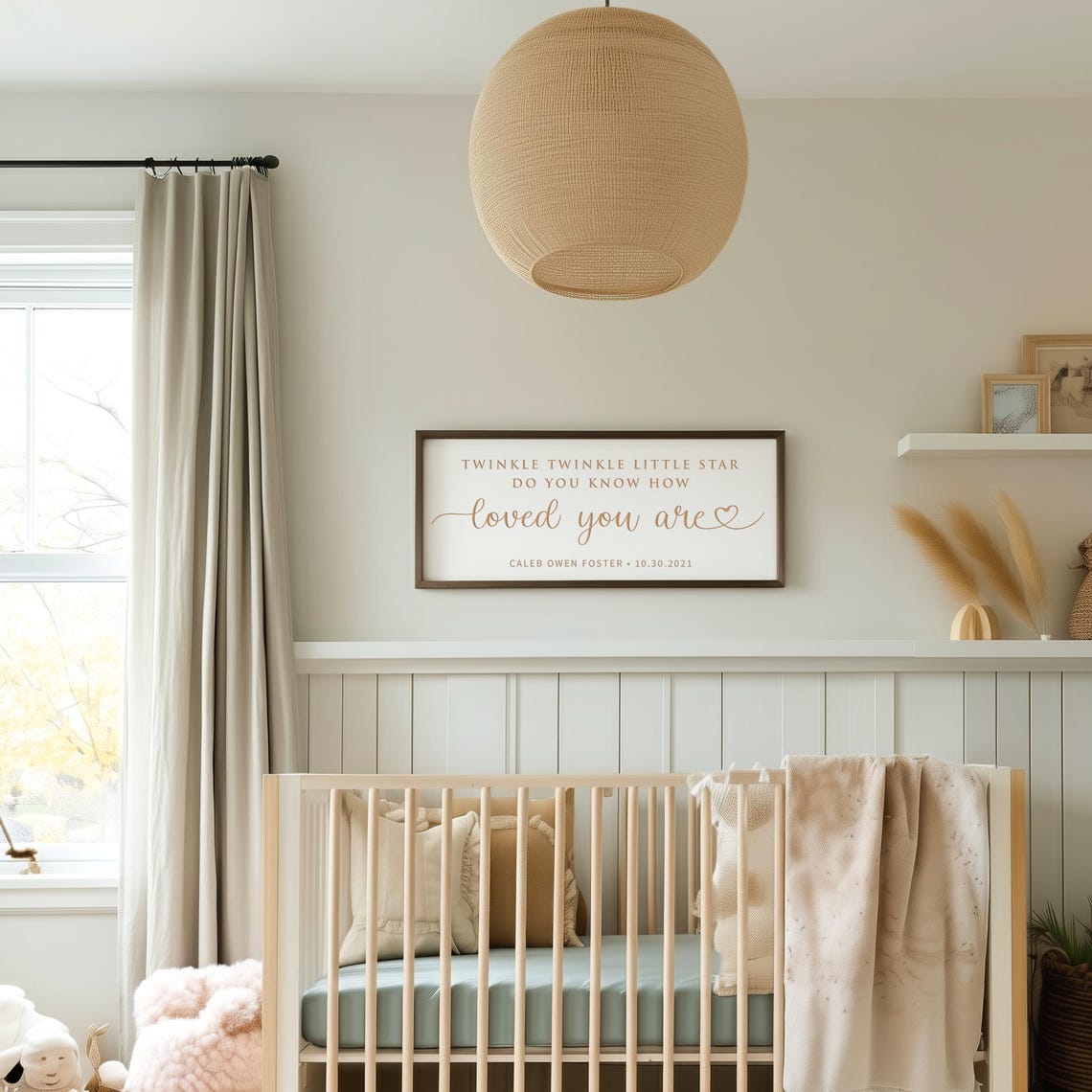 Twinkle Twinkle Little Star Sign – Engraved Nursery Wall Art, Baby ...