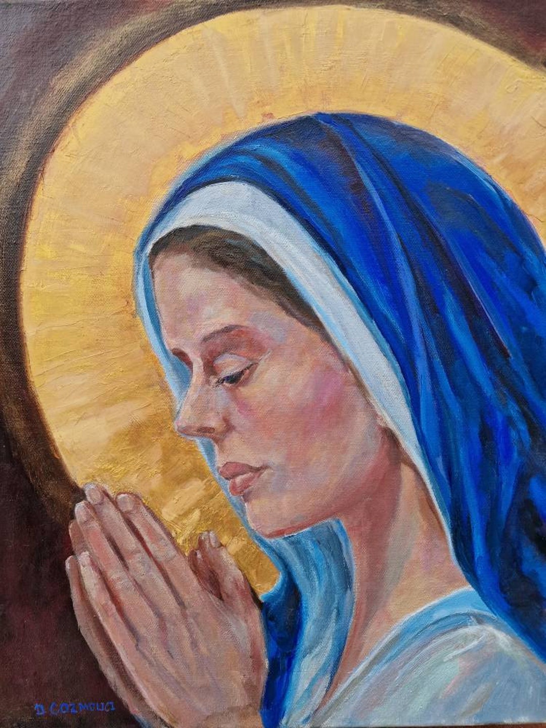 Original Oil Painting ,prayer, Wall Decoration, Afortable Art - Etsy