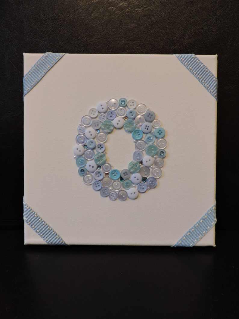 Personalised Button-art Letters on Frame or Canvas - Etsy