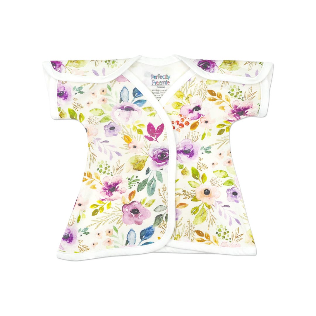 Luna Bamboo NICU Dress—nicu-friendly Preemie Clothes for Your Baby Girl ...