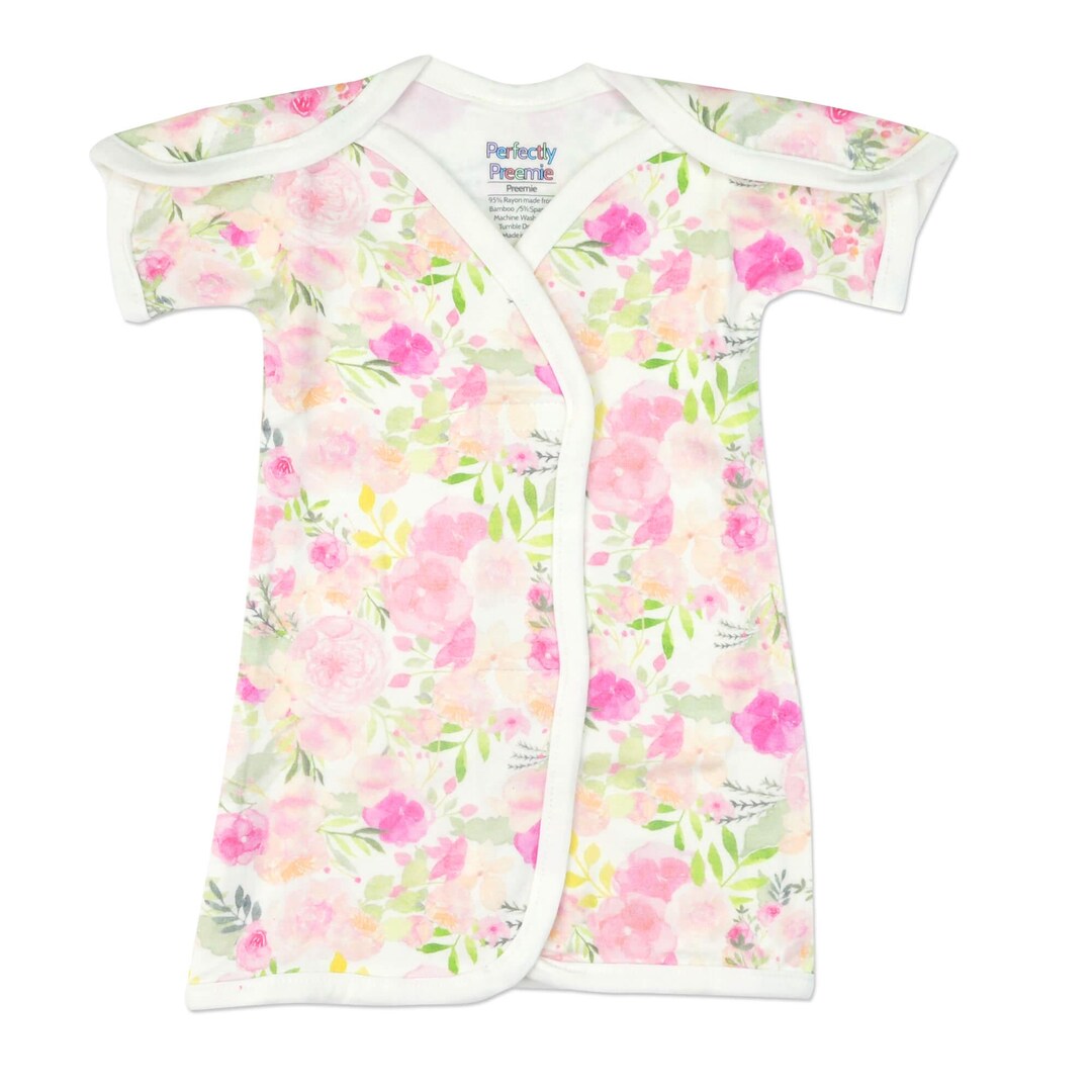 Olivia Bamboo NICU Gown—nicu-friendly Preemie Clothes for Your Preemie ...