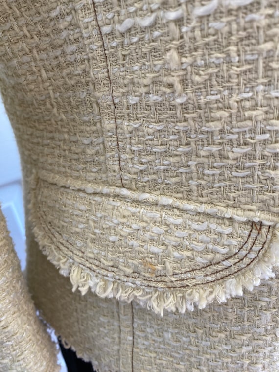 Sigrid Olsen Collection Tweed Jacket Cream Colored Si… - Gem