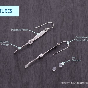 Vintage Propeller Earrings: 3D Printed Metal Aviation Jewelry for ...