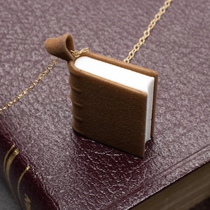 Book Pendant, 3D Printed Nylon Necklace - Etsy