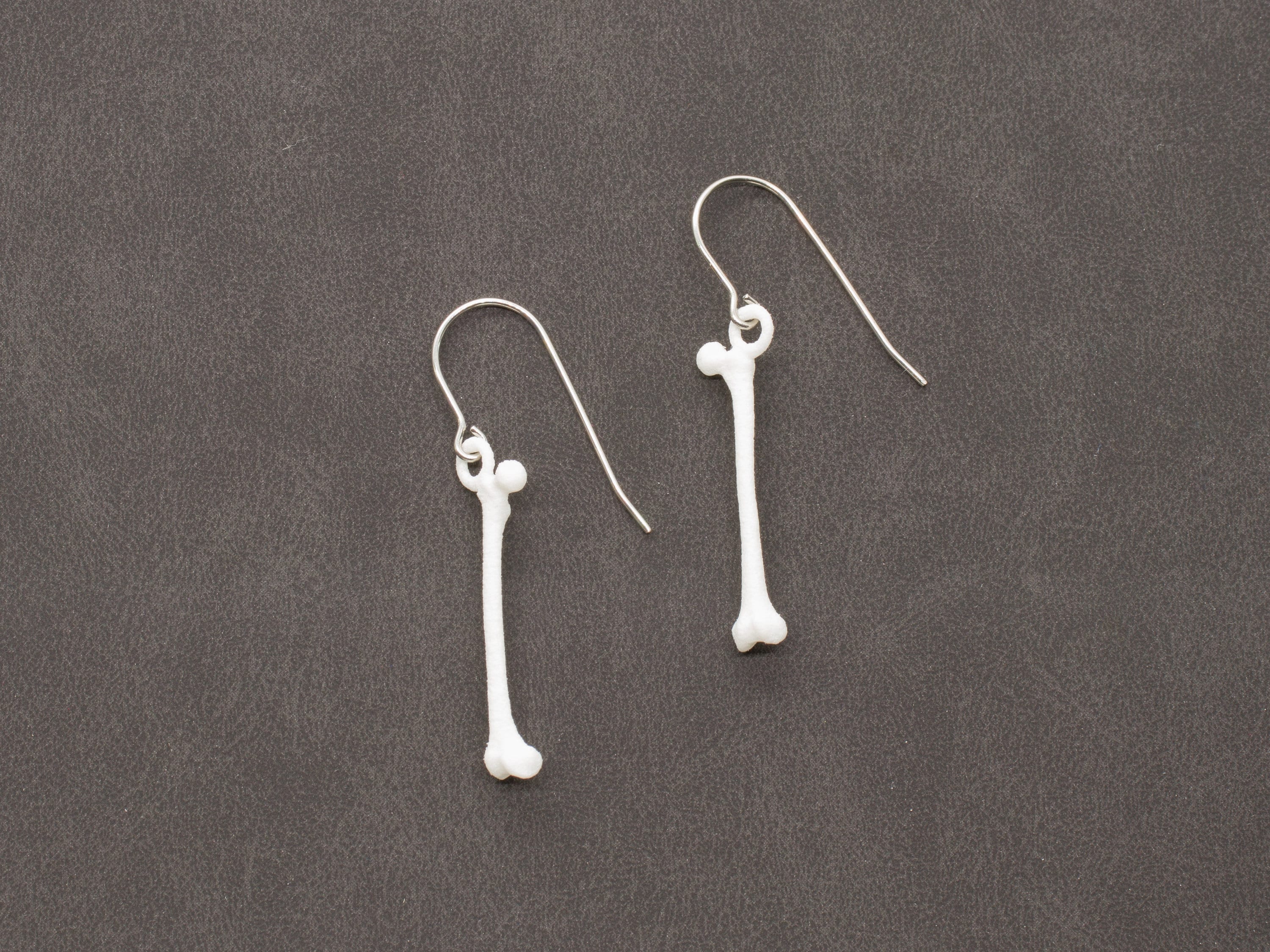Bone Earrings 3D Printed White Plastic Bone Jewelry Gift | Etsy
