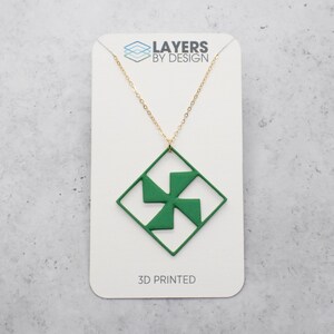 Turnstile Quilt Block Pendant: 3D Printed Jewelry - Etsy