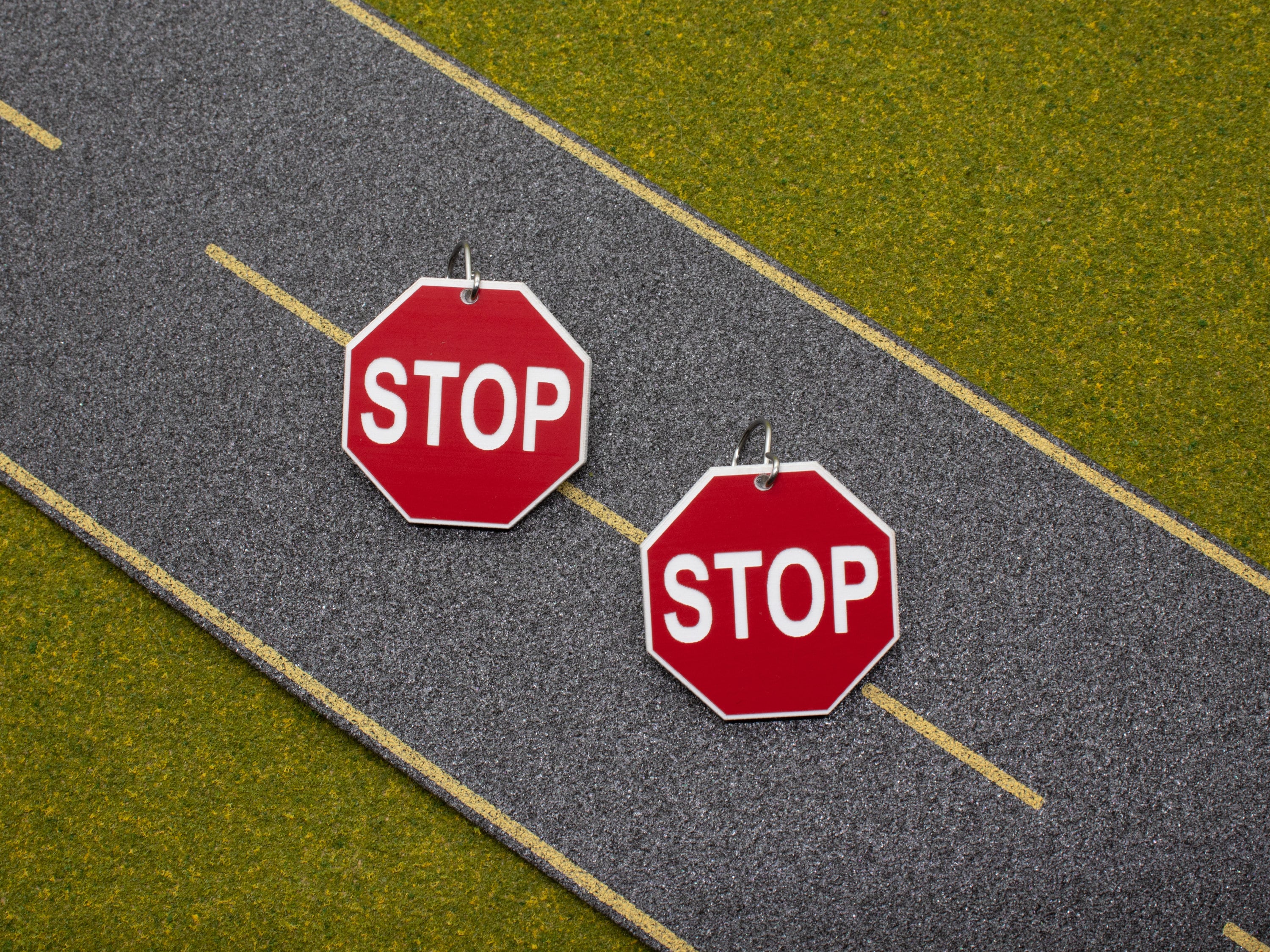 Stop Sign Earrings: Road Sign Laser-cut & Laser-etched Acrylic - Etsy