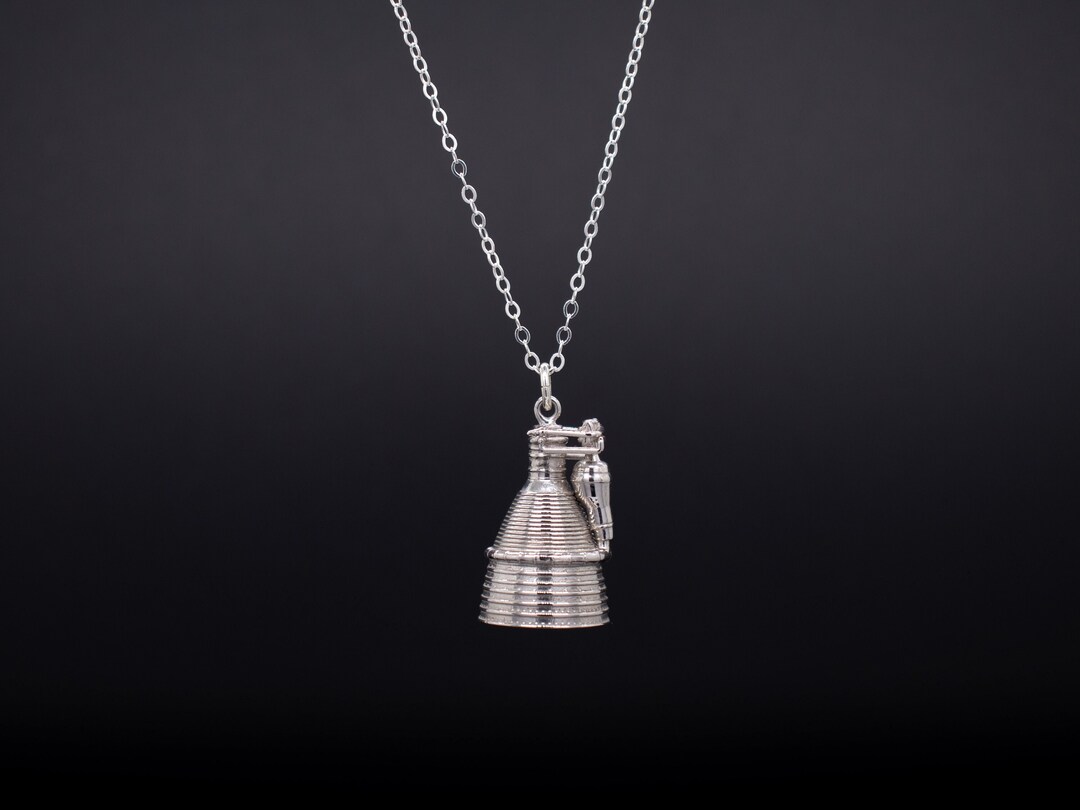 Rocket Engine Necklace: 3D Printed Jewelry, F-1 Saturn V Rocket Engine ...