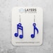 Music Note Earrings, 3D Printed Eighth Note and Sixteenth Note ...
