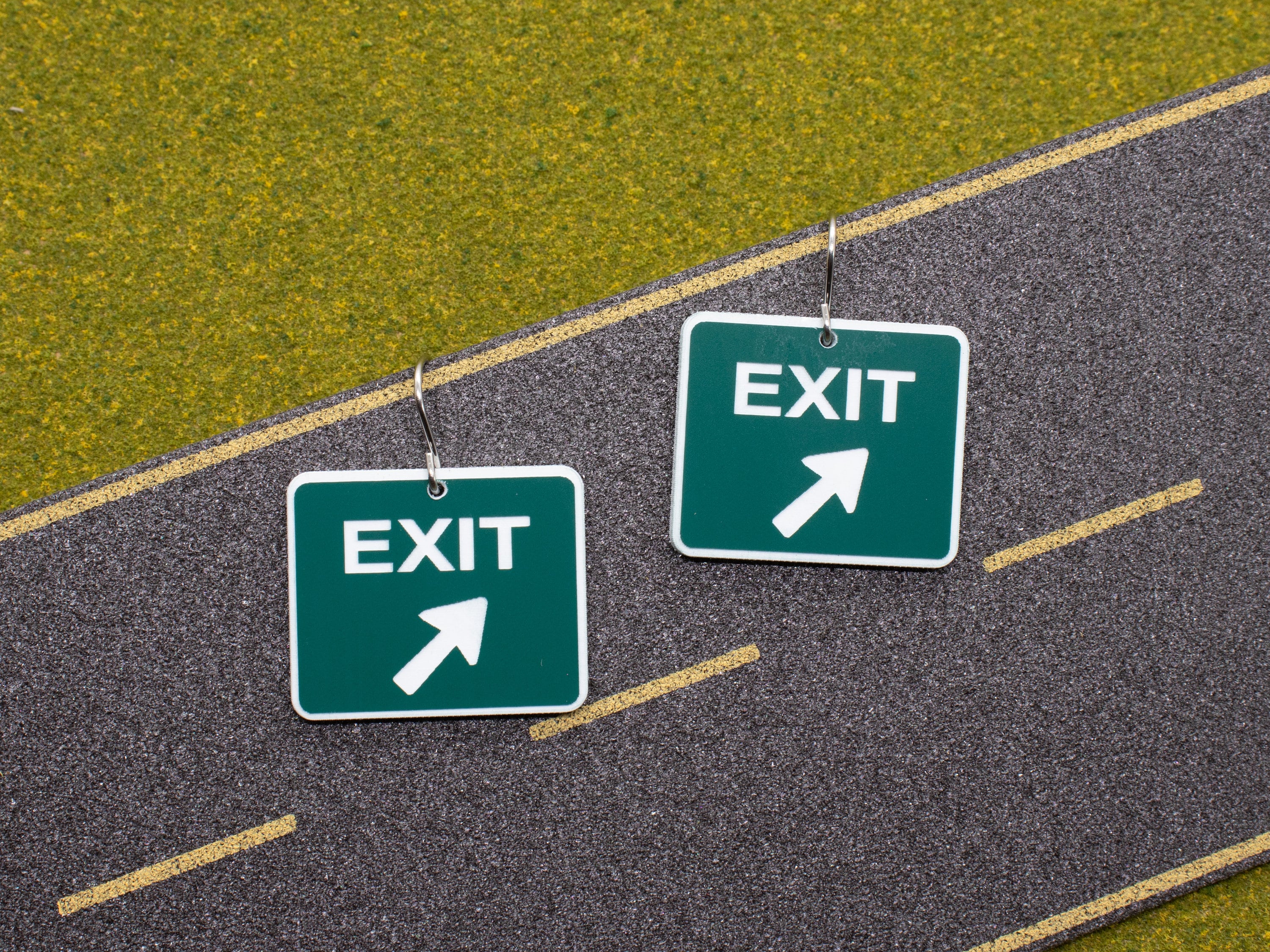 Highway Exit Road Signs