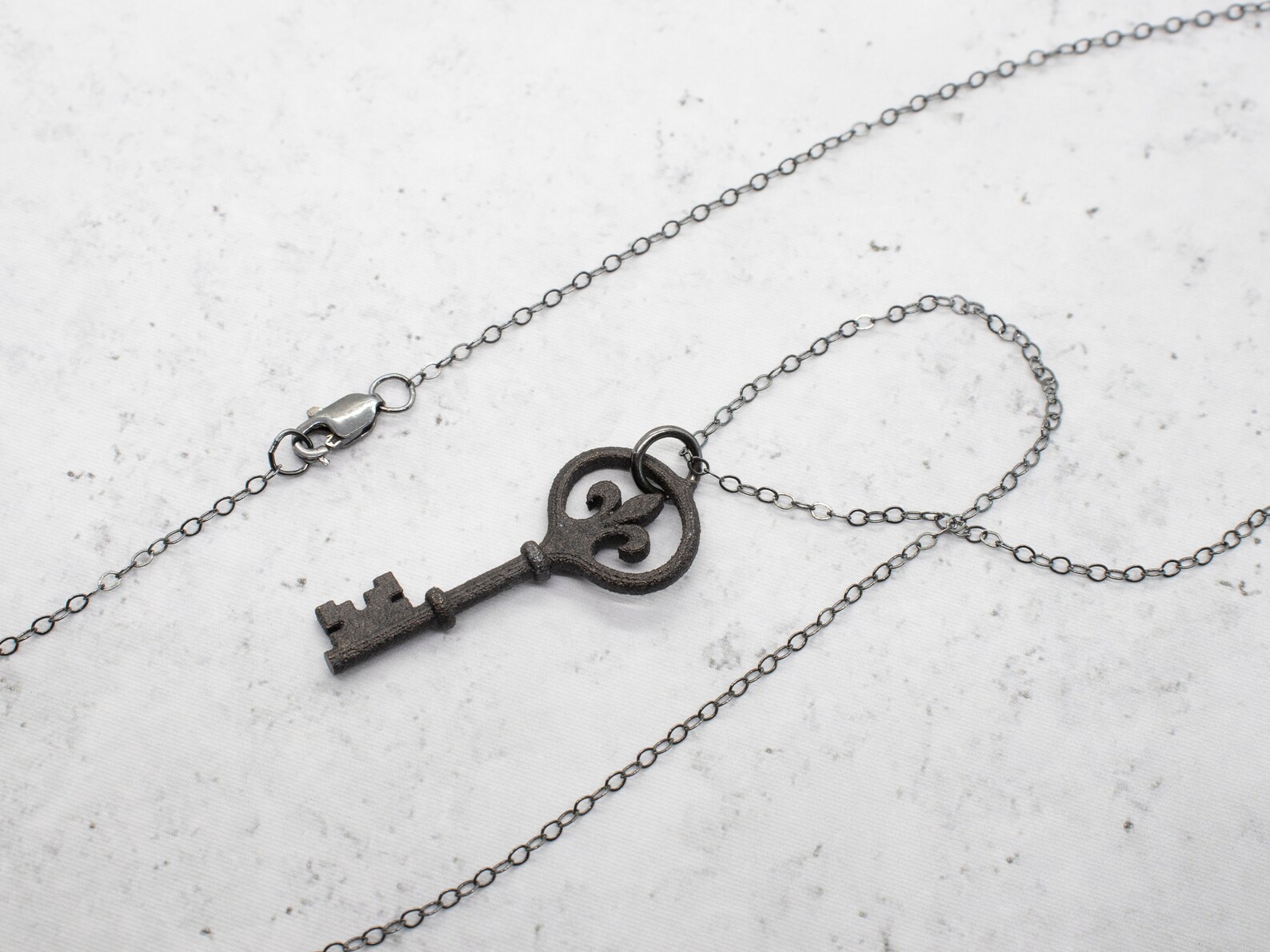 Kappa Key Pendant 3D Printed Black Steel & Sterling Silver | Etsy