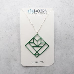 Cactus Basket Quilt Block Pendant: 3D Printed Nylon Green Pendant ...