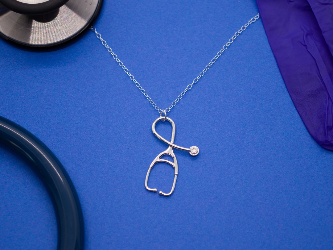 Stethoscope Pendant, 3D Printed Medical Jewelry, Stethoscope Necklace ...
