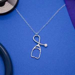 Stethoscope Pendant, 3D Printed Medical Jewelry, Stethoscope Necklace ...