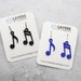 Music Note Earrings: 3D Printed Eighth Note and Sixteenth Note ...