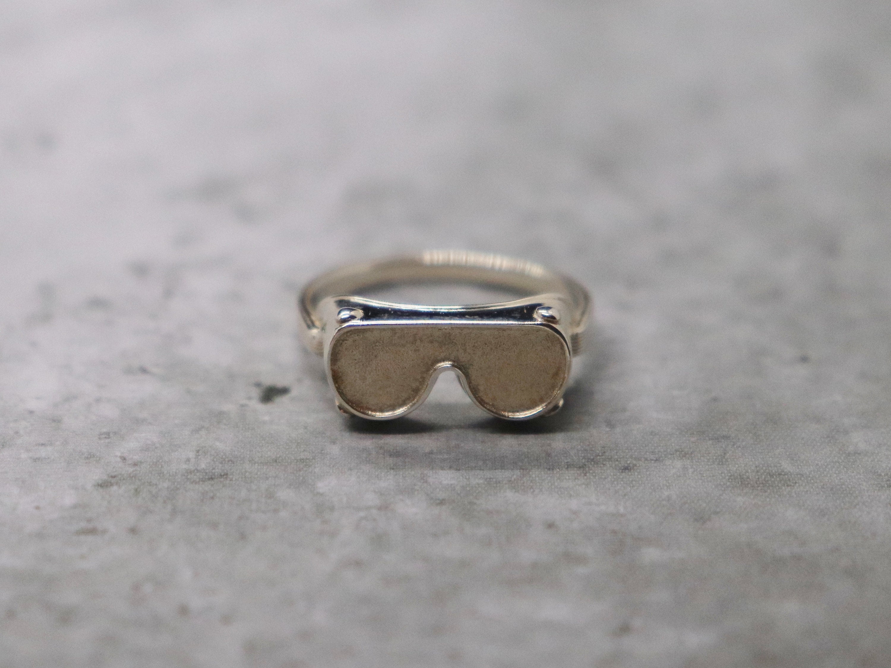 Safety Goggle Ring 3D Printed Sterling Silver Scientist Gift | Etsy