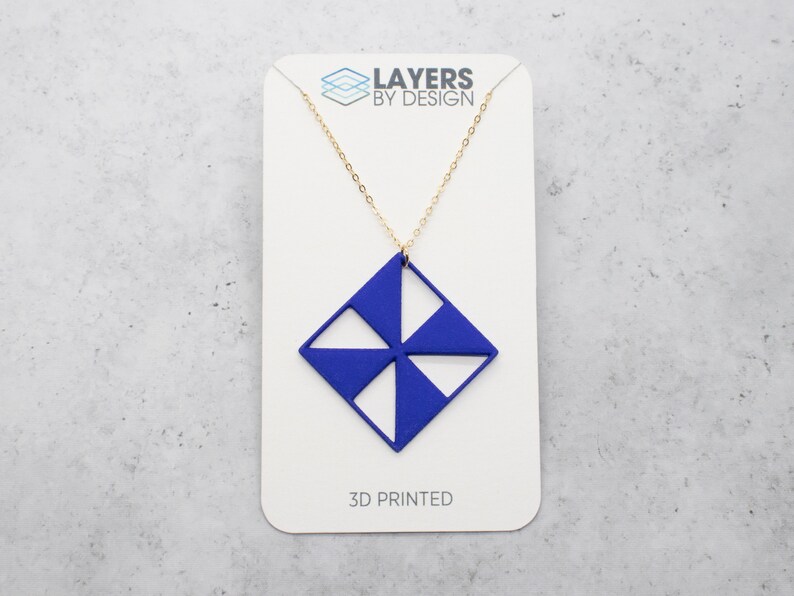 Pinwheel Quilt Block Pendant 3D Printed Jewelry - Etsy