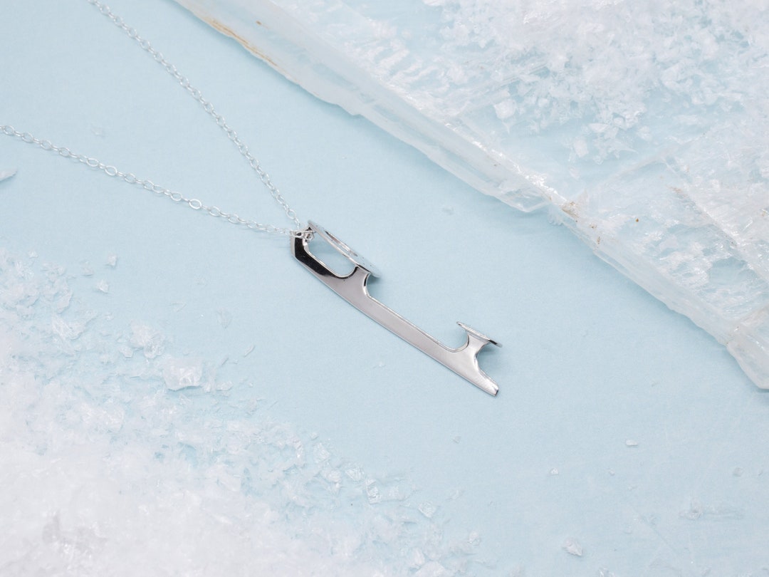 Ice Skating Blade Pendant, Ice Skating Jewelry, Ice Skate Necklace, Figure Skate, Hockey Gift ...