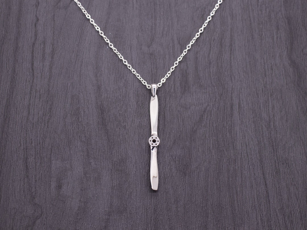 Vintage Propeller Pendant, 3D Printed Airplane Propeller, Female Pilot ...