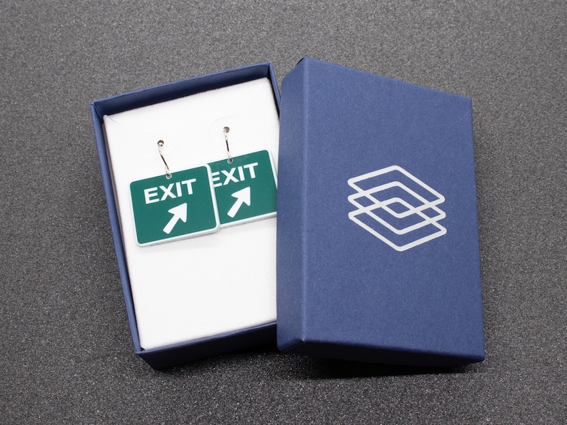 Highway Exit Sign Earrings: Fun Road Signs Laser-cut & Laser-etched ...