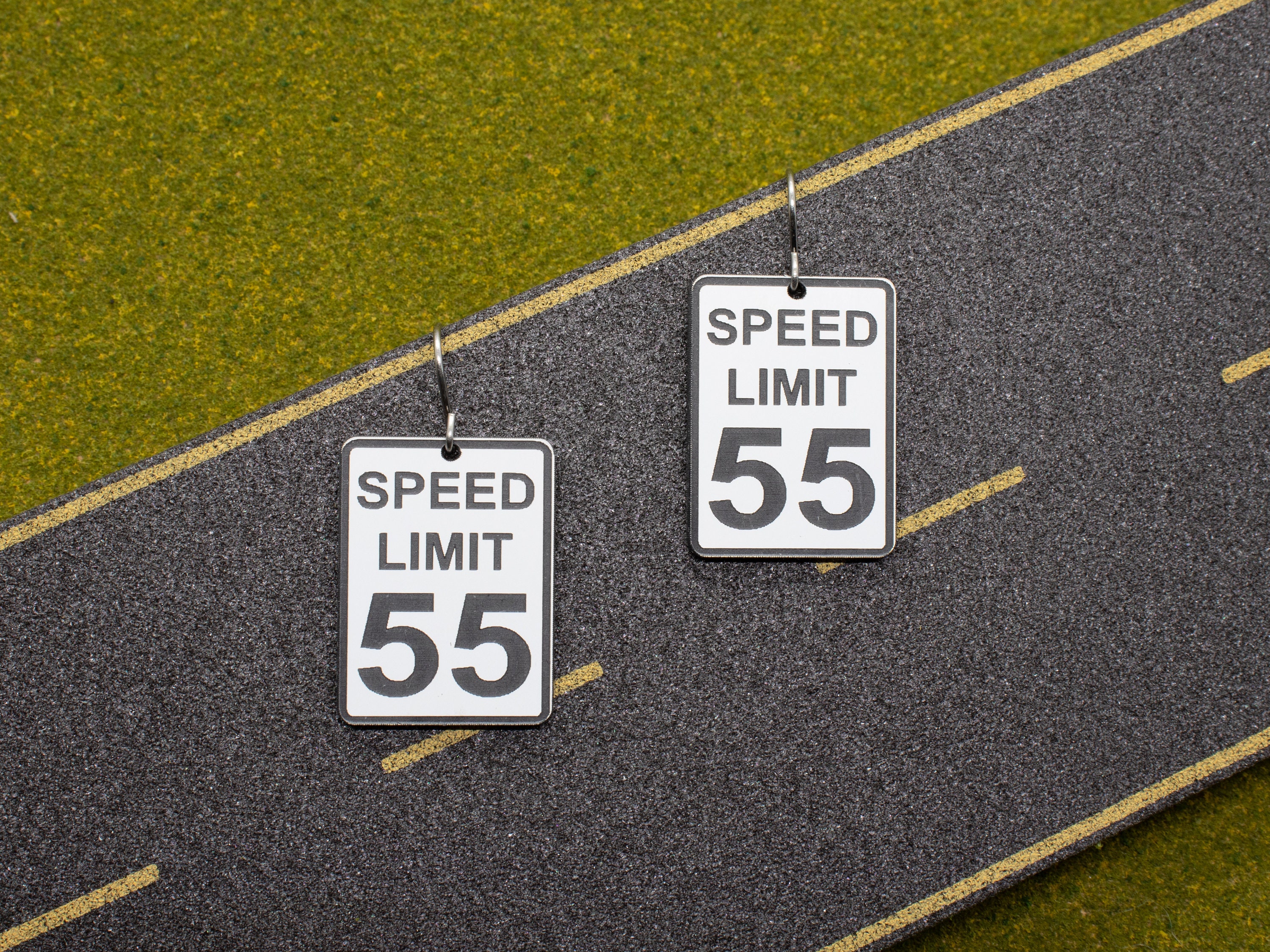 Speed Limit Road Sign Earrings Laser-Cut & Laser-Etched | Etsy