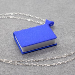 Book Pendant, 3D Printed Nylon Necklace - Etsy