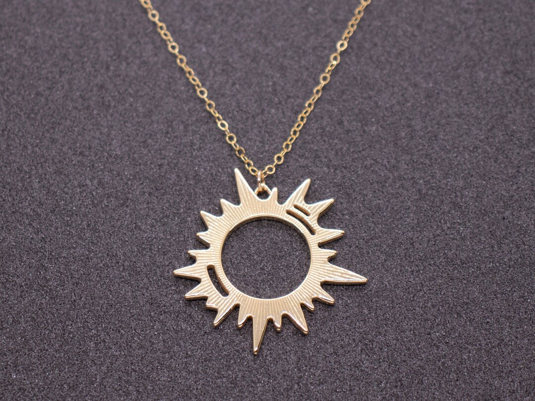 Solar Eclipse Necklace: 3D Printed Sun Pendant for Solar Eclipse 2026, Solar Eclipse Totality ...