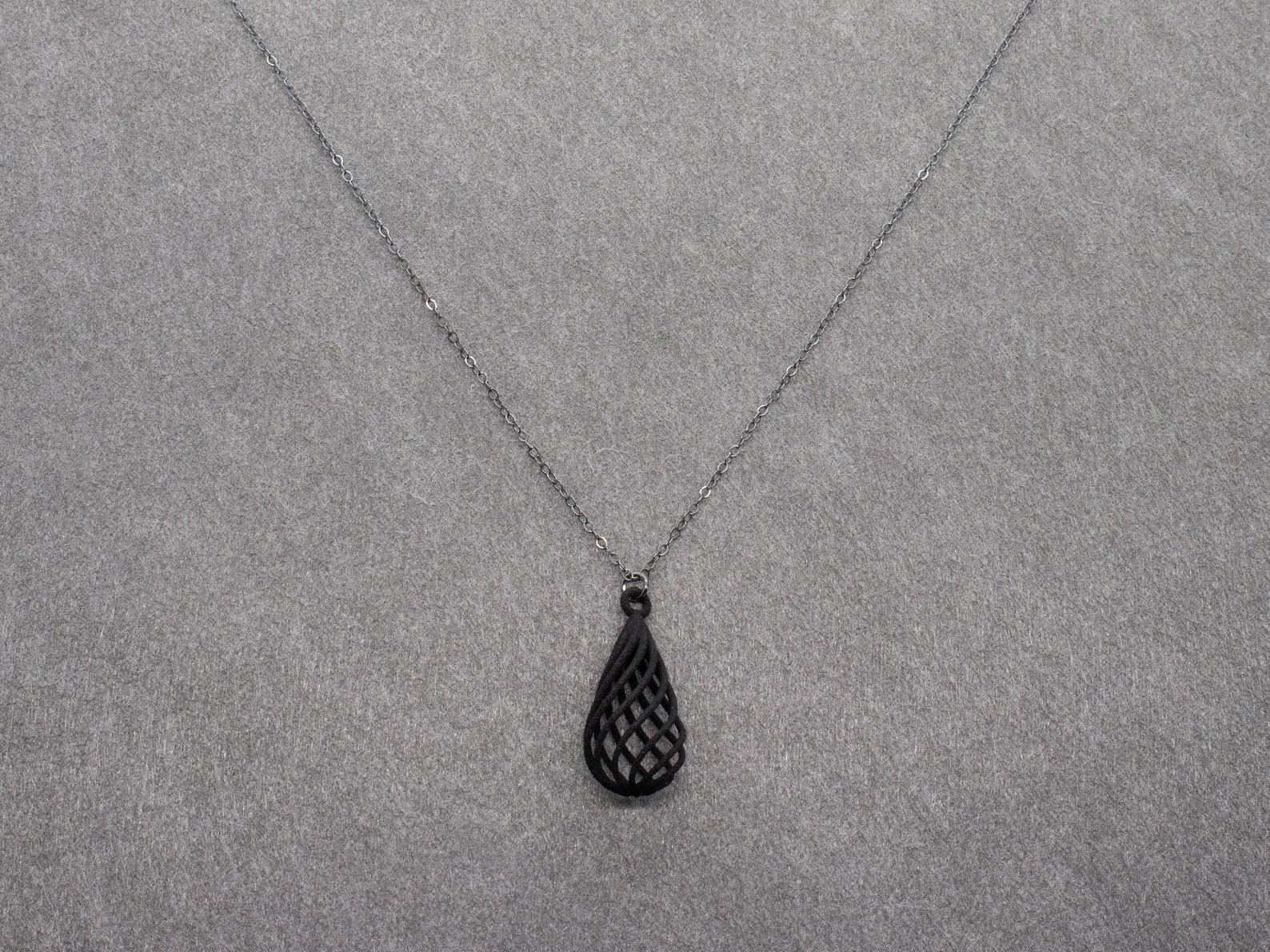 Tapered Swirl Teardrop Pendant 3D Printed Nylon | Etsy