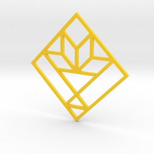 Cactus Basket Quilt Block Pendant, 3D Printed Nylon Green Pendant ...