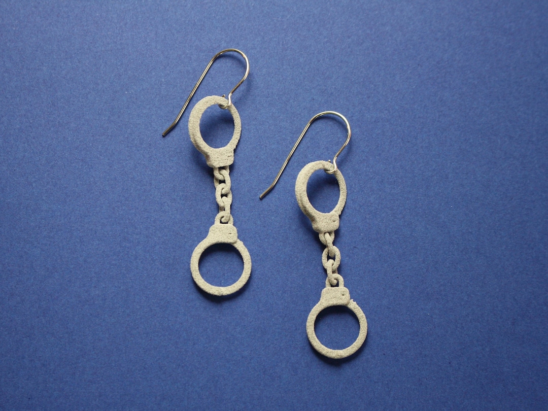 Handcuff Earrings, 3D Printed Police Officer Gifts, Police Retirement ...
