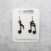 Music Note Earrings, 3D Printed Eighth Note and Sixteenth Note ...