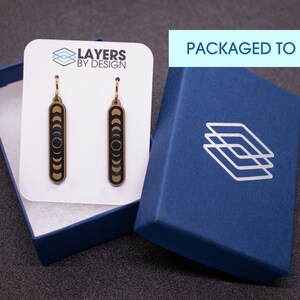 Solar Eclipse Earrings, Solar Eclipse Phases, Timeline of Solar Eclipse, Gold Space Jewelry ...