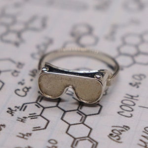 Safety Goggle Ring, 3D Printed Sterling Silver Scientist Gift, MADE TO ...
