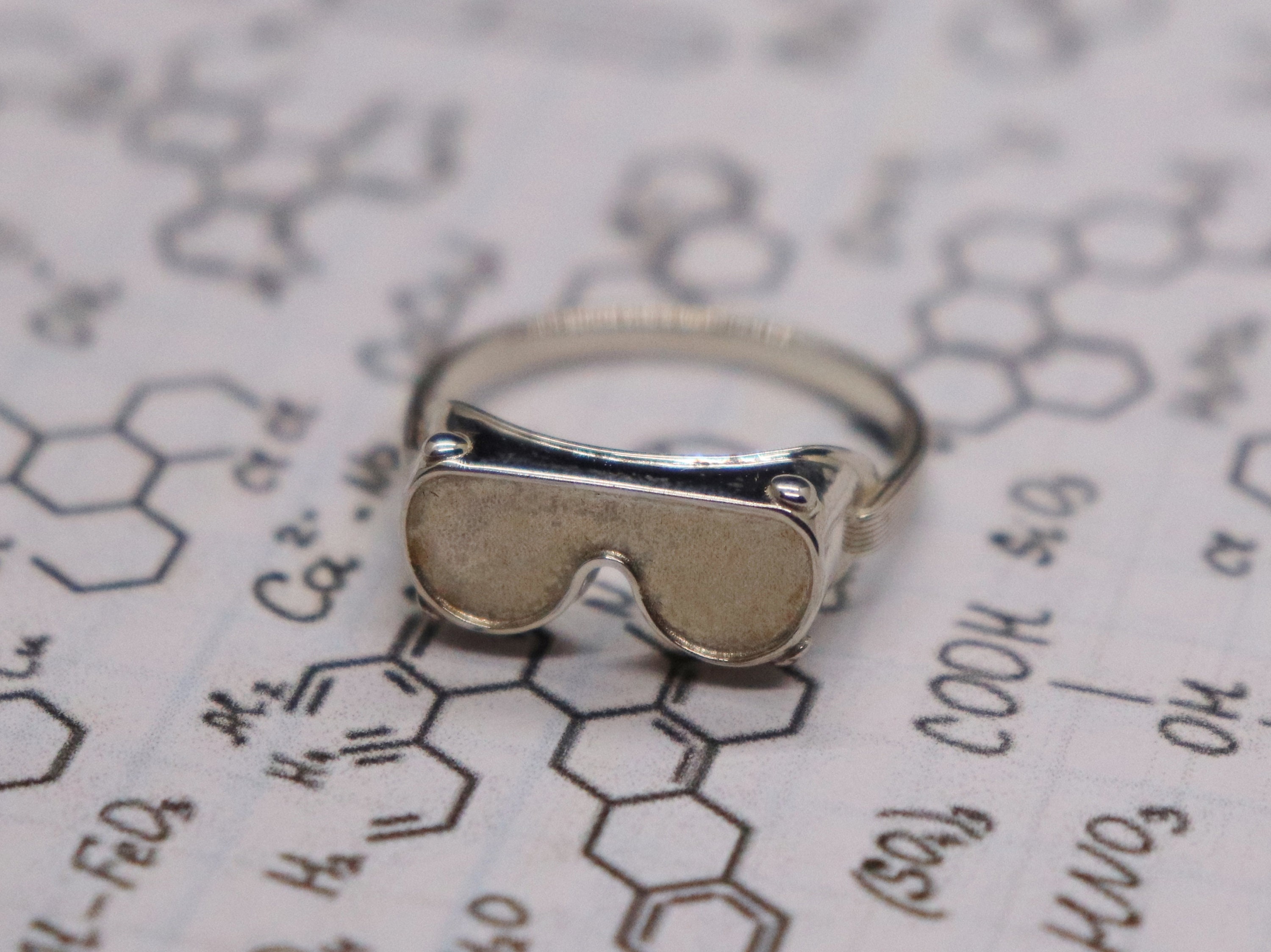 Safety Goggle Ring 3D Printed Sterling Silver Scientist Gift | Etsy