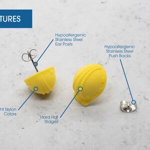 Hard Hat Construction Stud Earrings: 3D Printed Safety Gift - Etsy