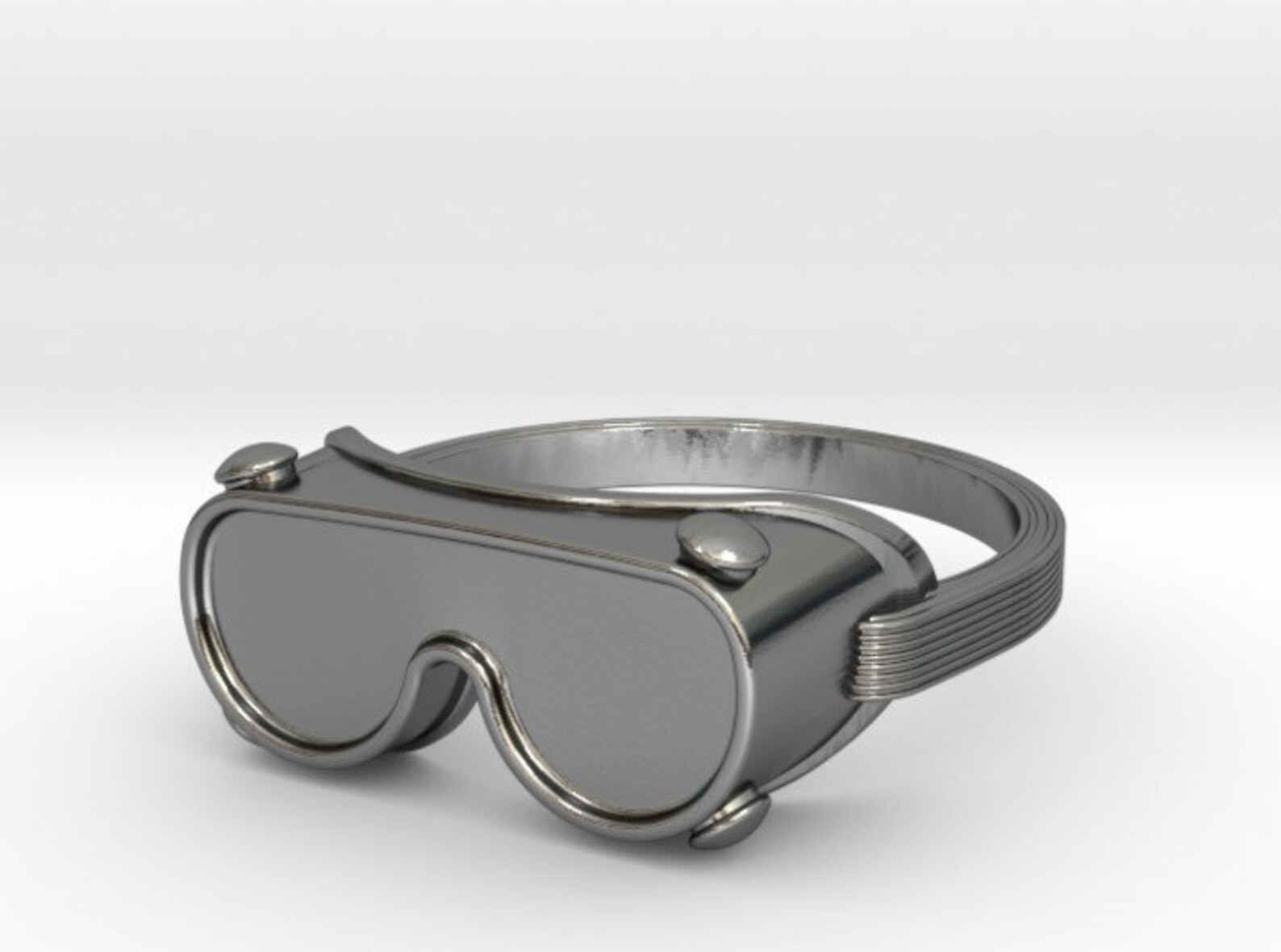 Safety Goggle Ring 3D Printed Sterling Silver Scientist Gift | Etsy