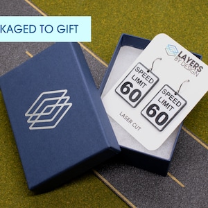 Speed Limit Road Sign Earrings, Laser-cut & Laser-etched Acrylic - Etsy