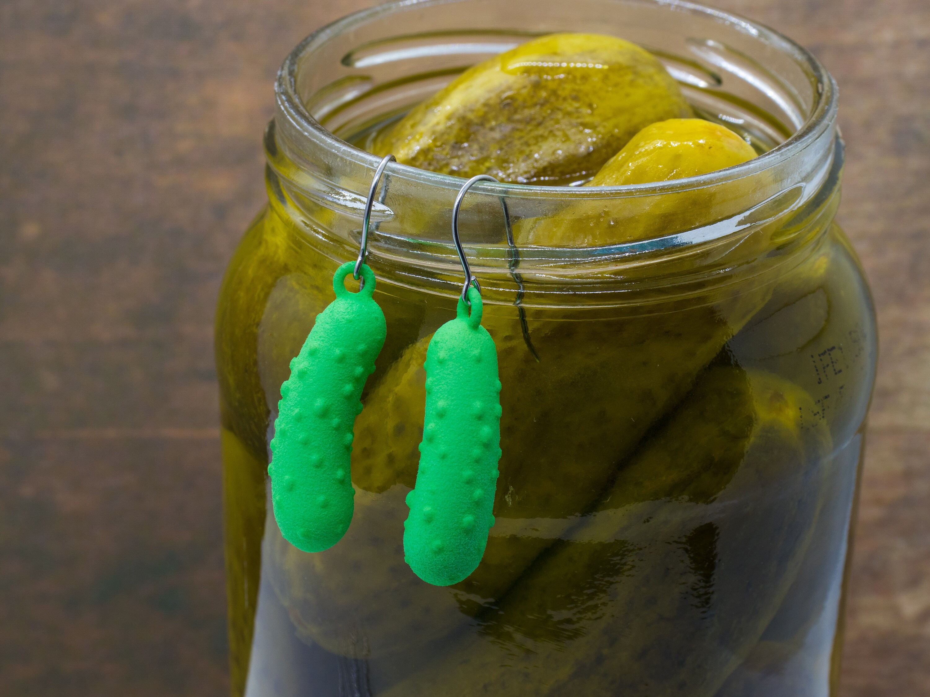 Pickle Earrings: 3D Printed Miniature Food Jewelry for Pickle Lovers - Etsy
