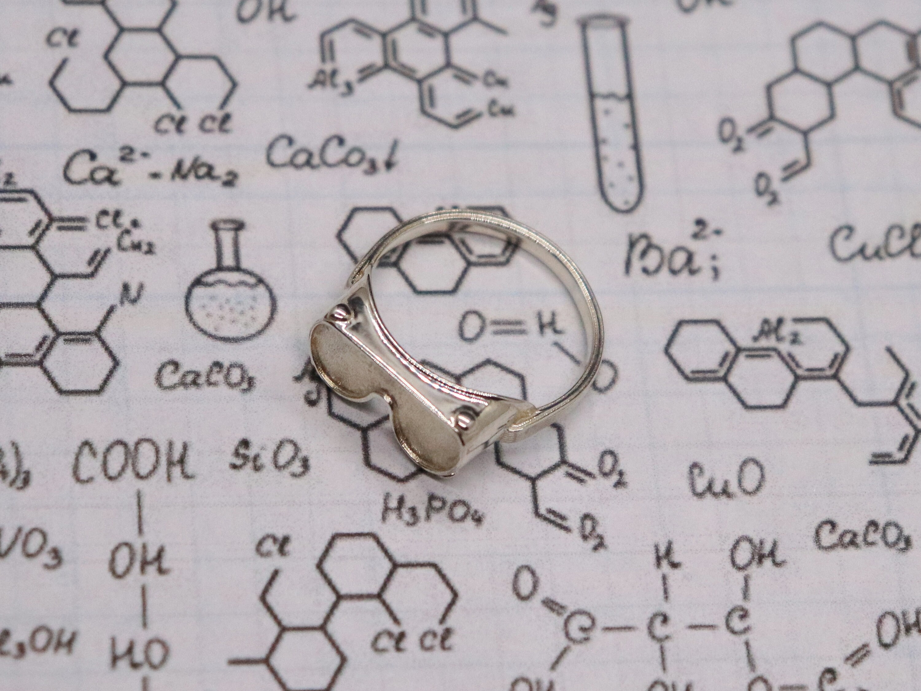 Safety Goggle Ring 3D Printed Sterling Silver Scientist Gift - Etsy