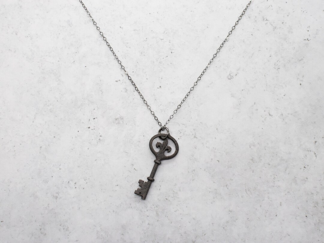 Kappa Key Pendant 3D Printed Black Steel & Sterling Silver - Etsy