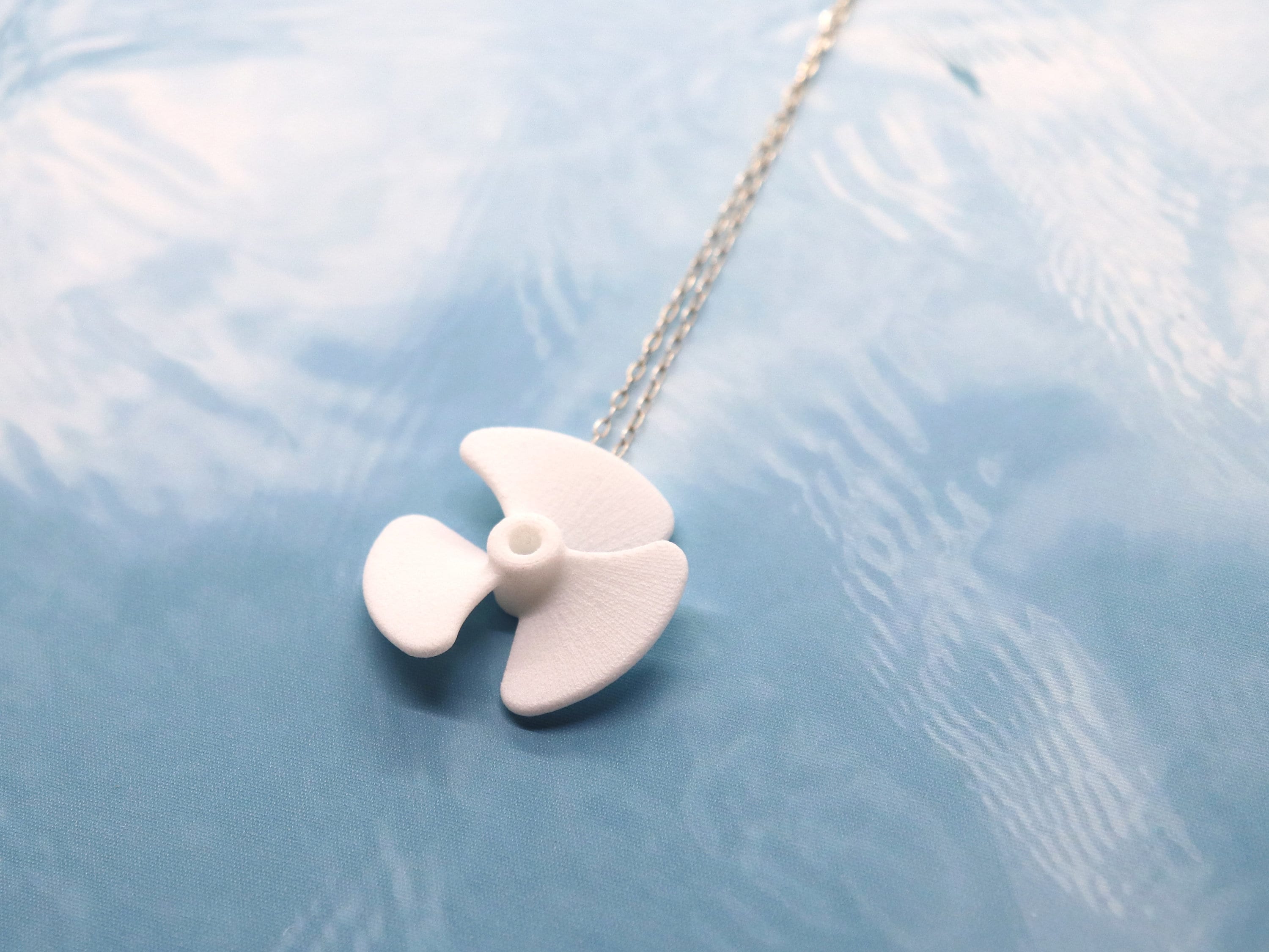 Boat Prop Pendant Nautical Necklace 3D Printed White Nylon - Etsy