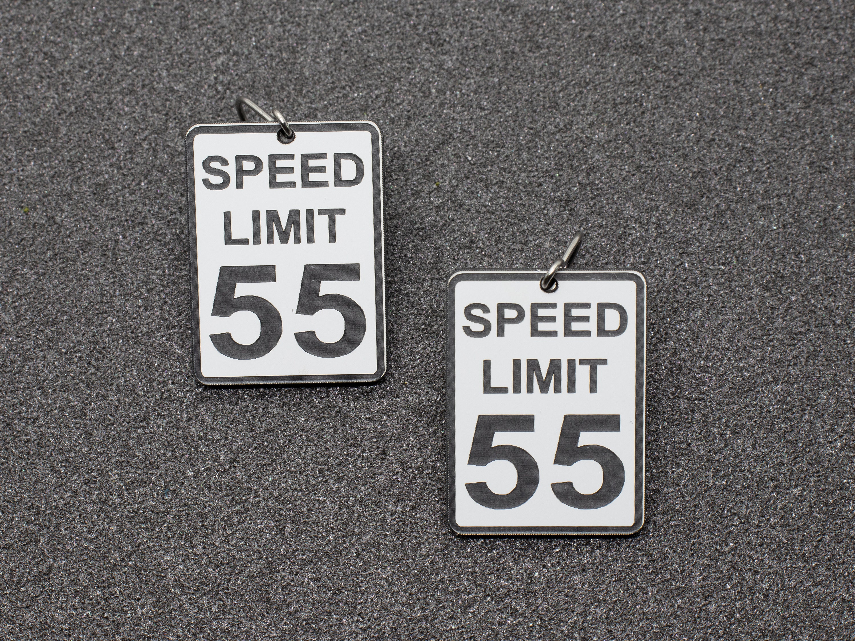 Speed Limit Road Sign Earrings Laser-Cut & Laser-Etched | Etsy