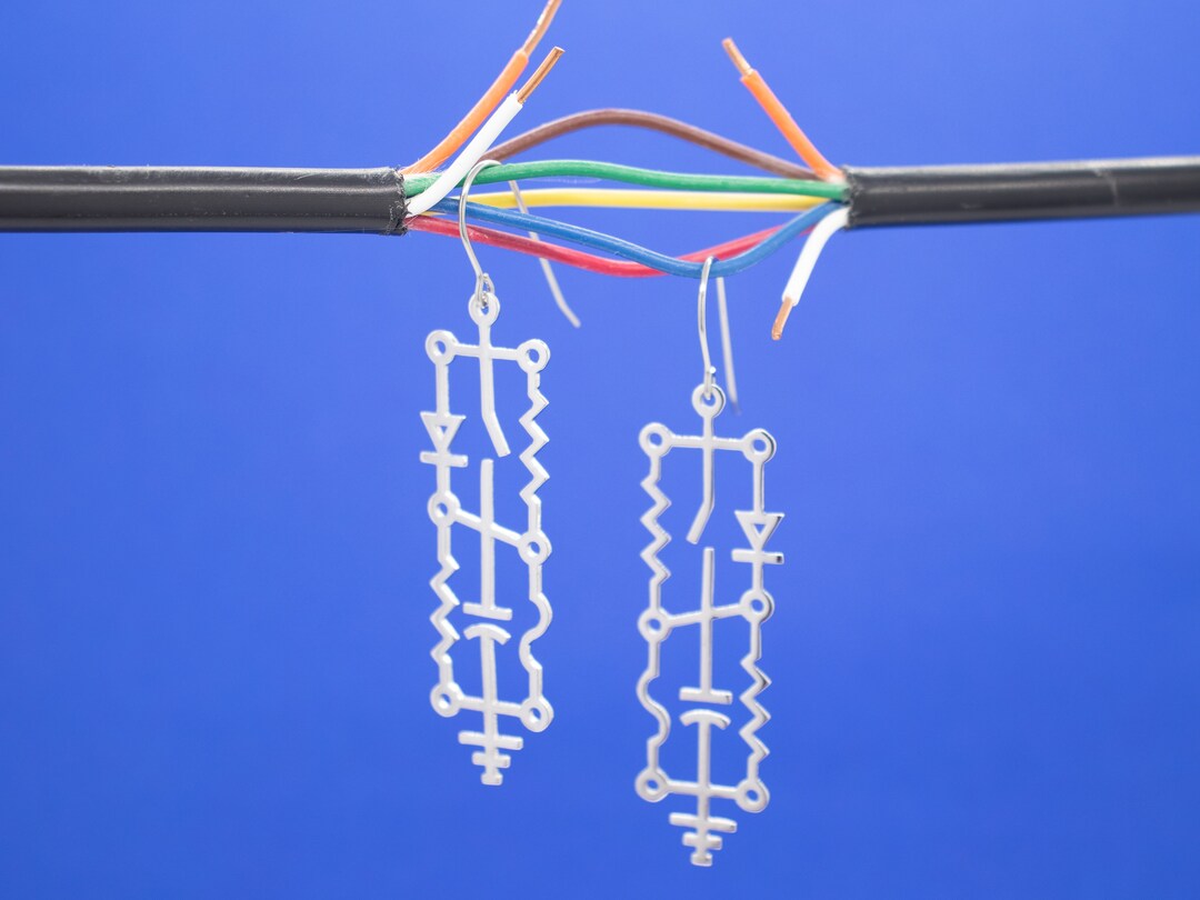 Electrical Circuit Earrings, 3D Printed Electrical Engineer Gift, Women ...