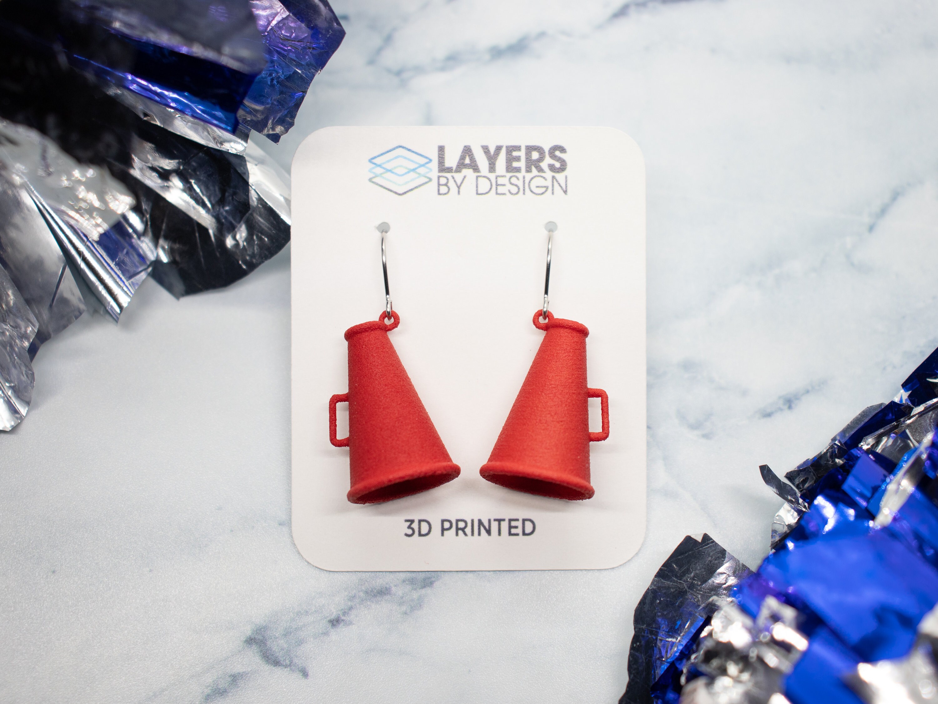Cheerleader Megaphone Earrings 3D Printed Cheer Gift | Etsy